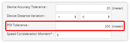 POI Tolerance For Company