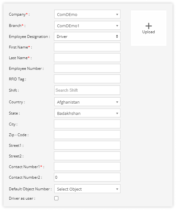 Upload driver records